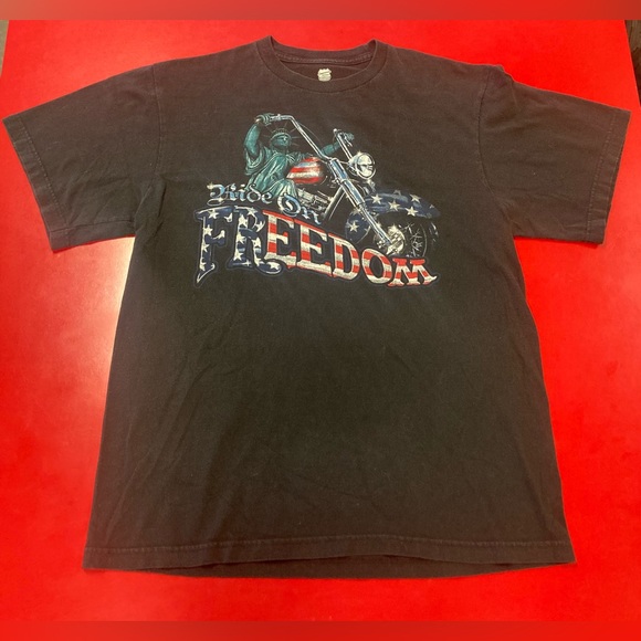 American Summer | Shirts | Usa Freedom To Ride Statue Of Liberty ...